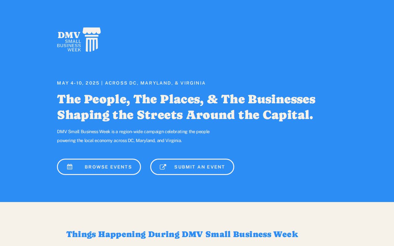 DMV Small Business Week | May 4–10, 2025